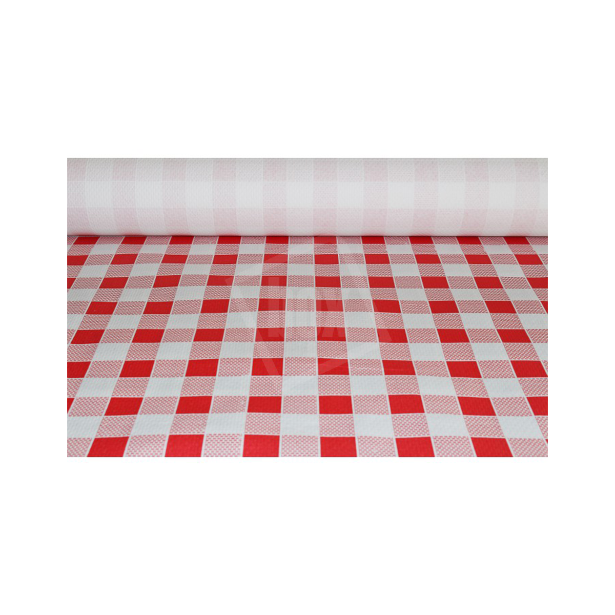 Tafelkleed - papier - rood geruit - 100m » BOXrentals